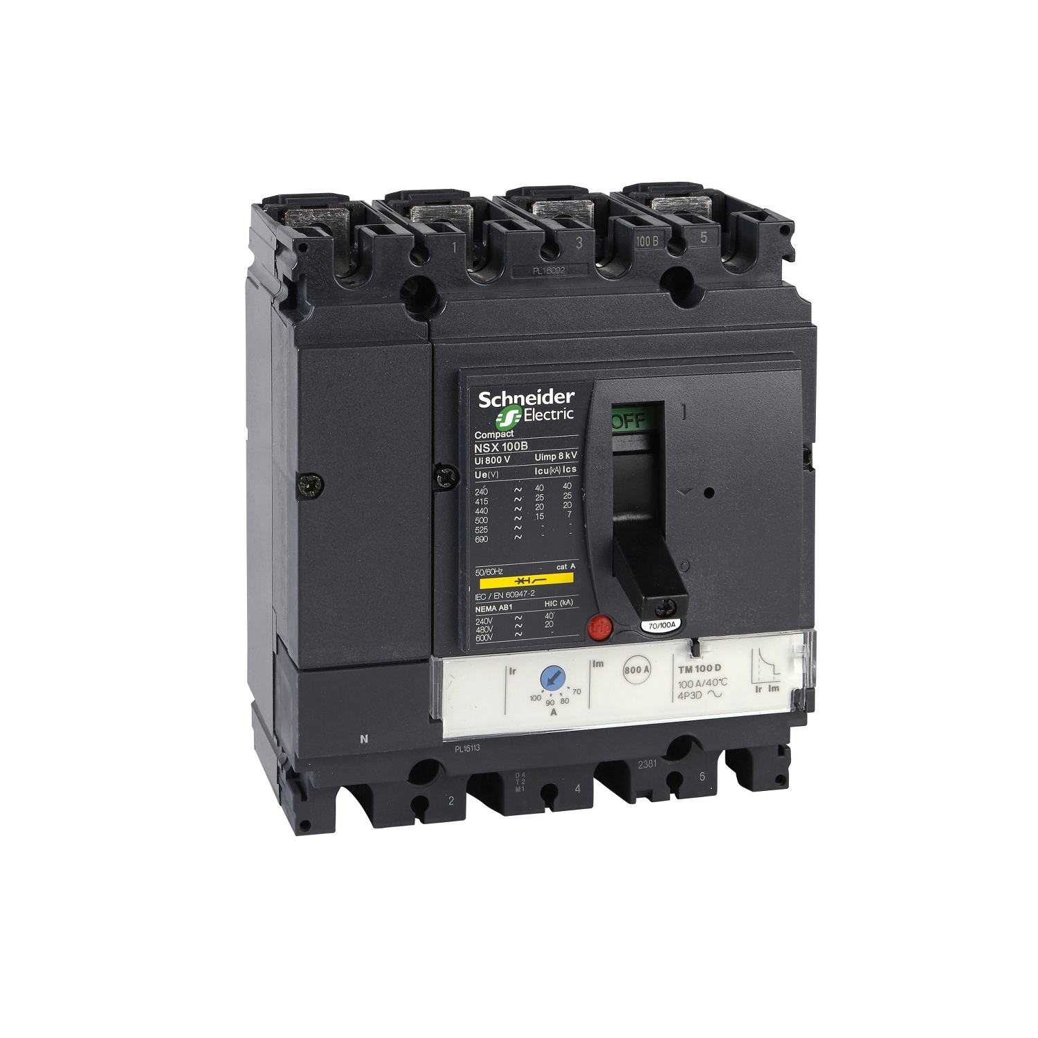 SCHNEIDER ELECTRIC: Nsx100H Tm63D 70Ka