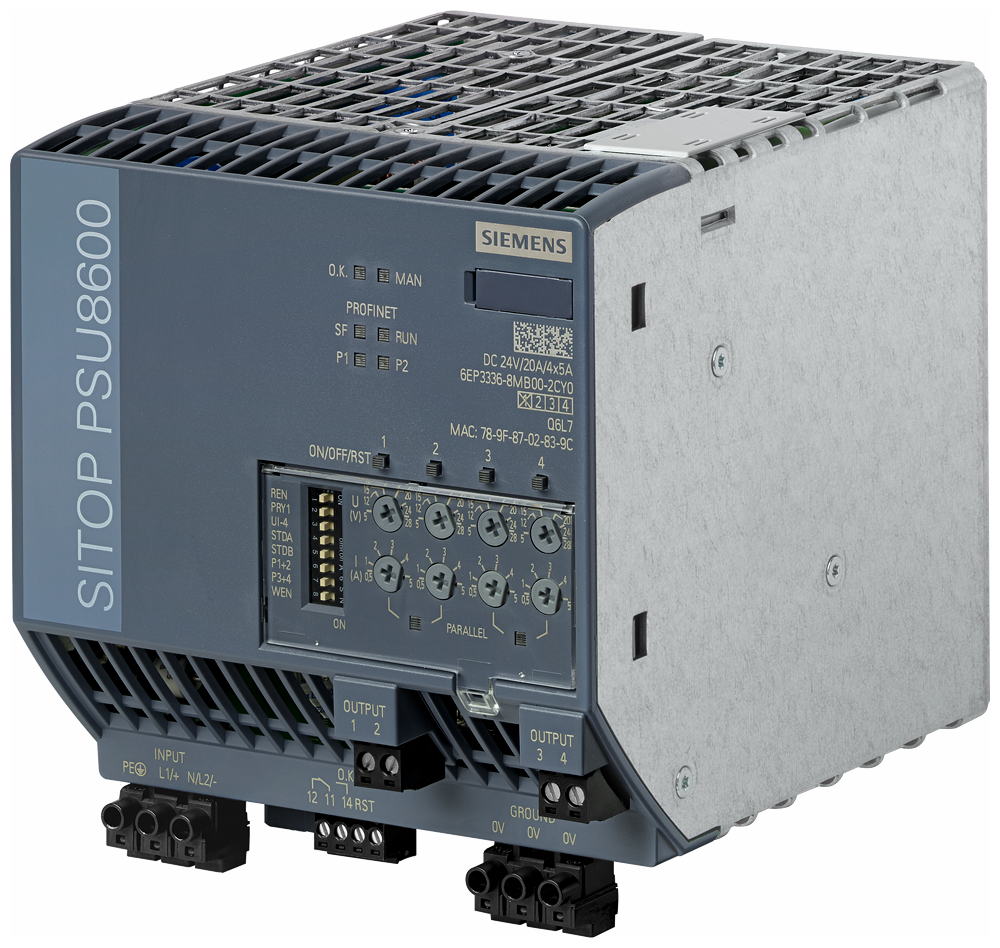 SIEMENS: SITOP PSU8600 1AC 20 A/4x5 A PN stabilized power