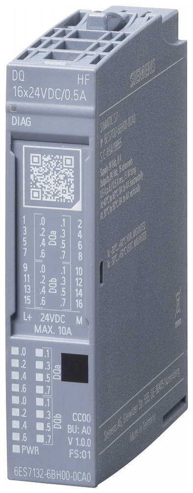 SIEMENS: SIMATIC ET 200SP, digital output module, DQ 16x 24